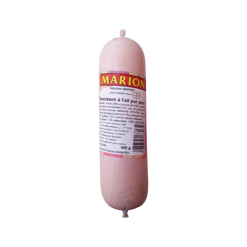 Saucisson à l’ail Pur Porc Marion 500g